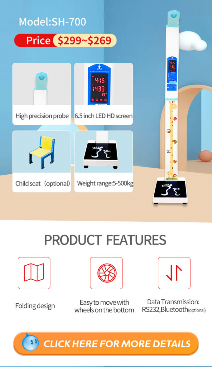 Digital Height and Weight Stainless Steel Scale For School Children