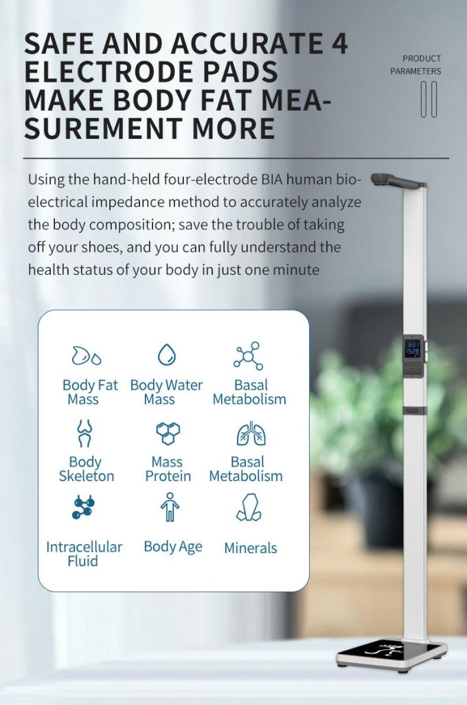 Ultrasonic Smart Body Fat Measuring Scale Height Weight Balance Vending ...