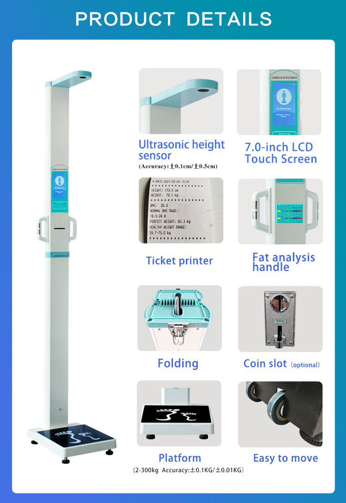 Digital Height Weight Body Composition Analyzer Machine Height Weight Scale Digital Height Weight Body Composition Analyzer Machine Height Weight Scale