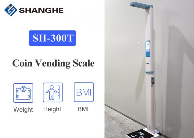 Ultrasonic Coin Operated Weighing Scales Body Analyzer Vending Machine ...